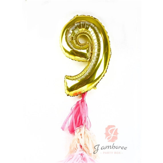 Large 40 Number 9 Balloon Gold 40 XL '9' | Etsy