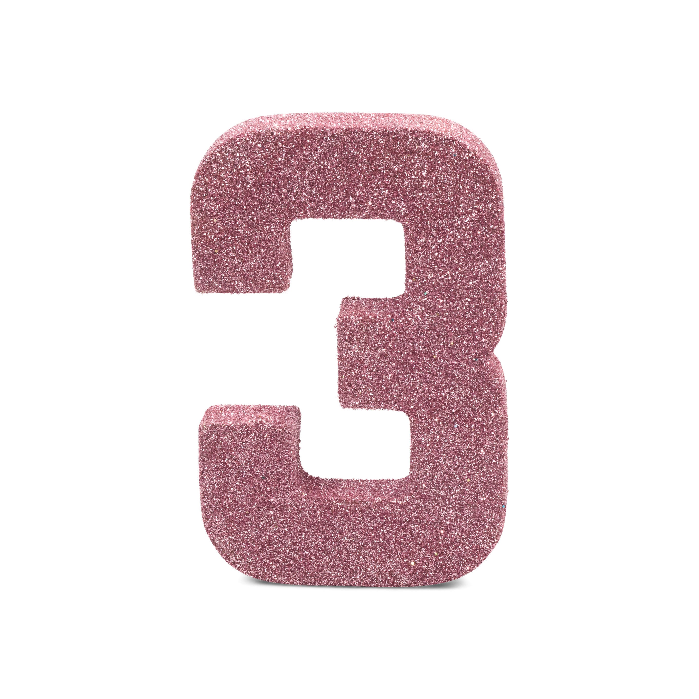 Pink Number 3 Clipart