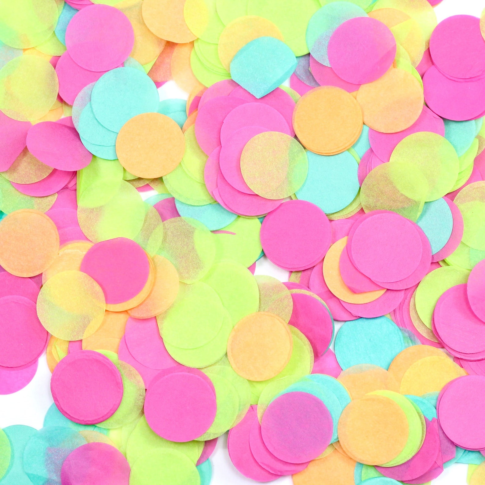 Confetti Pack Orange Blue Lime Green Hot Pink Biodegradable - Etsy