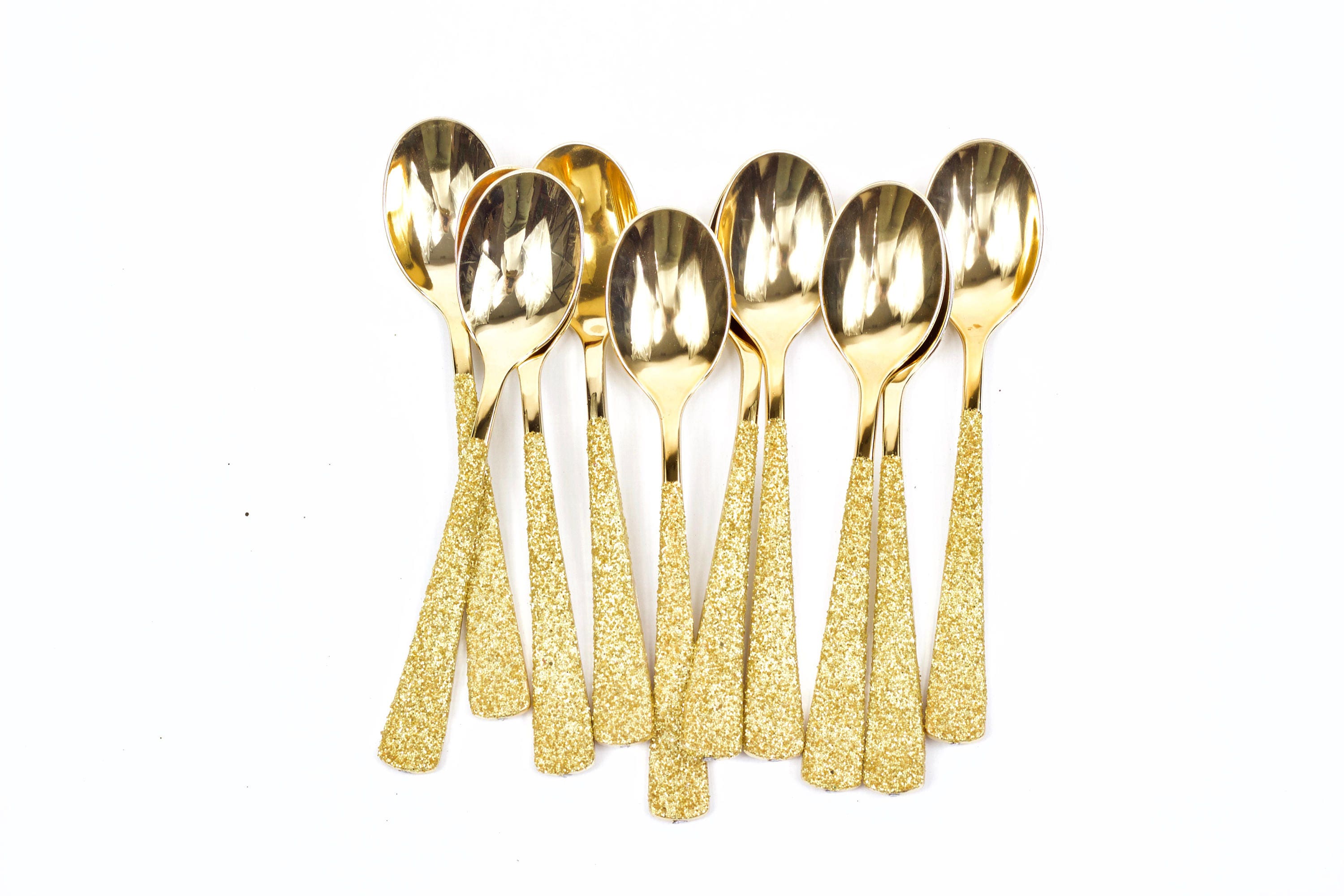 15pc Gold Spoons Gold Glitter Decorative Silverware - Etsy