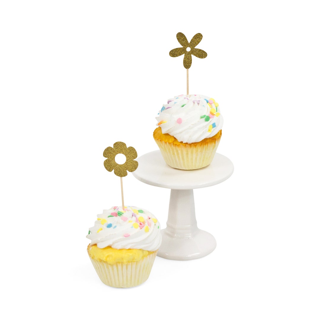Flower Toothpick Toppers gold Silver Rose Gold Toothpick - Etsy
