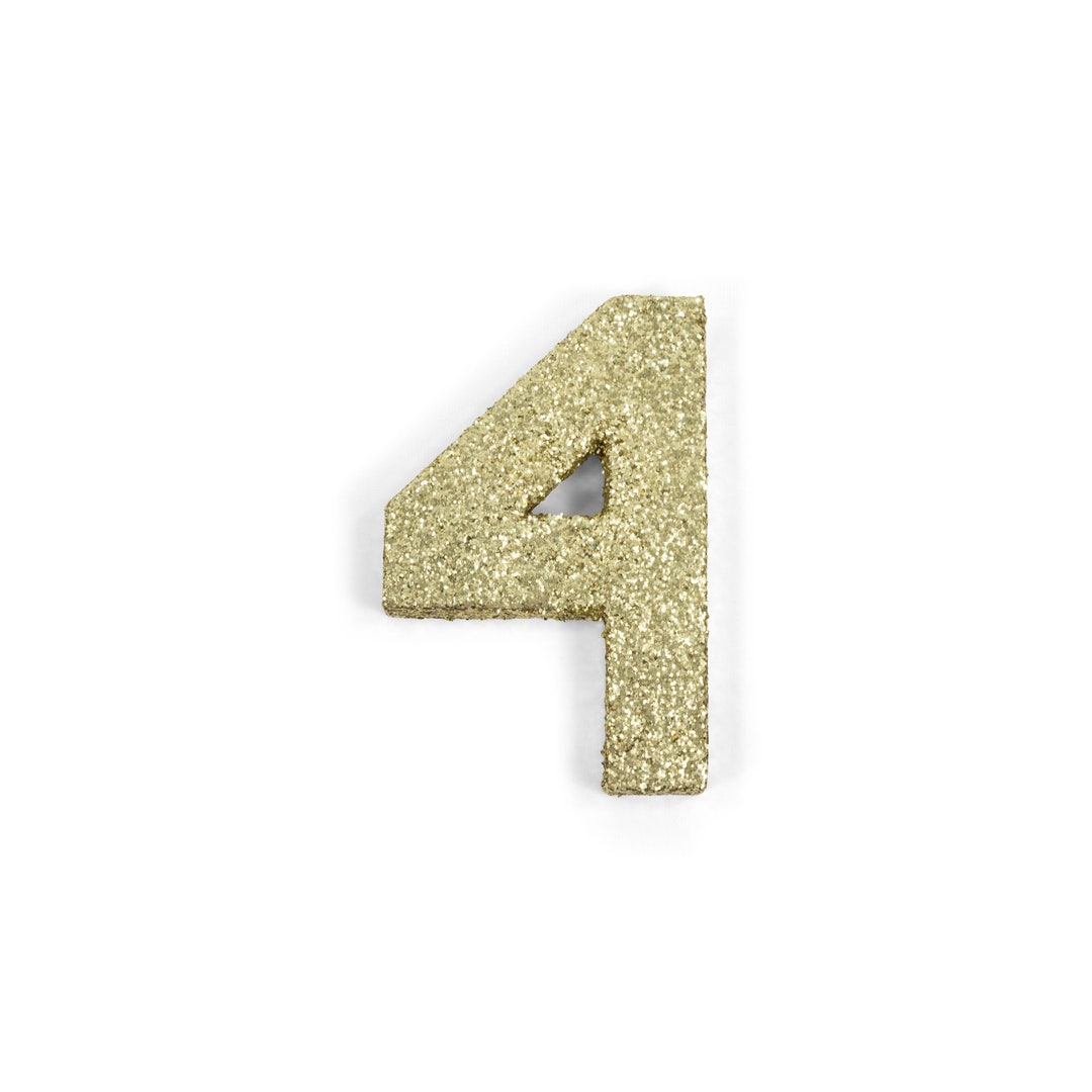 Giant Number 4 Gold Coarse 8 4 Smash Cake Prop - Etsy