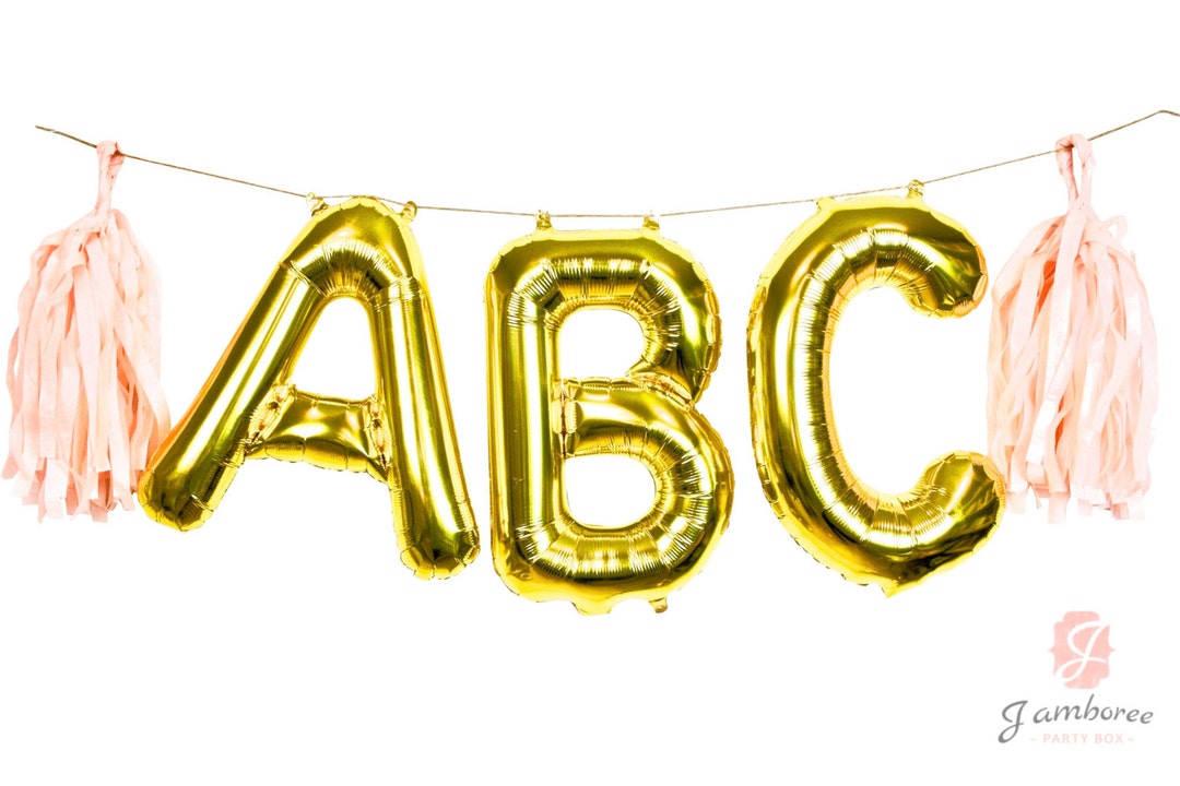 16 Custom Gold Balloon Banner Gold Wedding Photo Prop, Giant Balloon ...