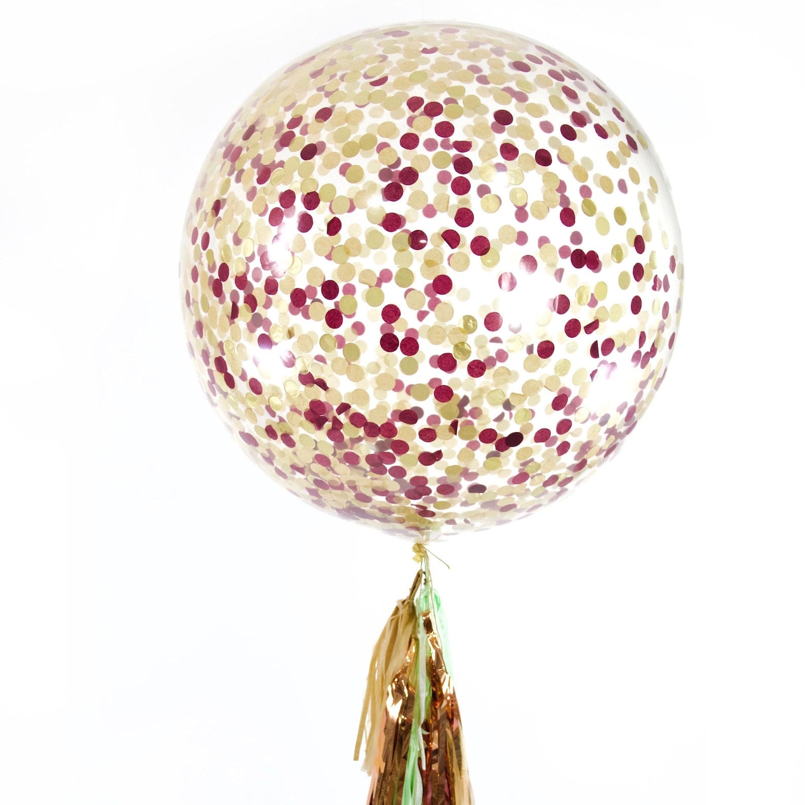 Large Confetti Balloon Burgundy Kraft Brown Cream Giant - Etsy