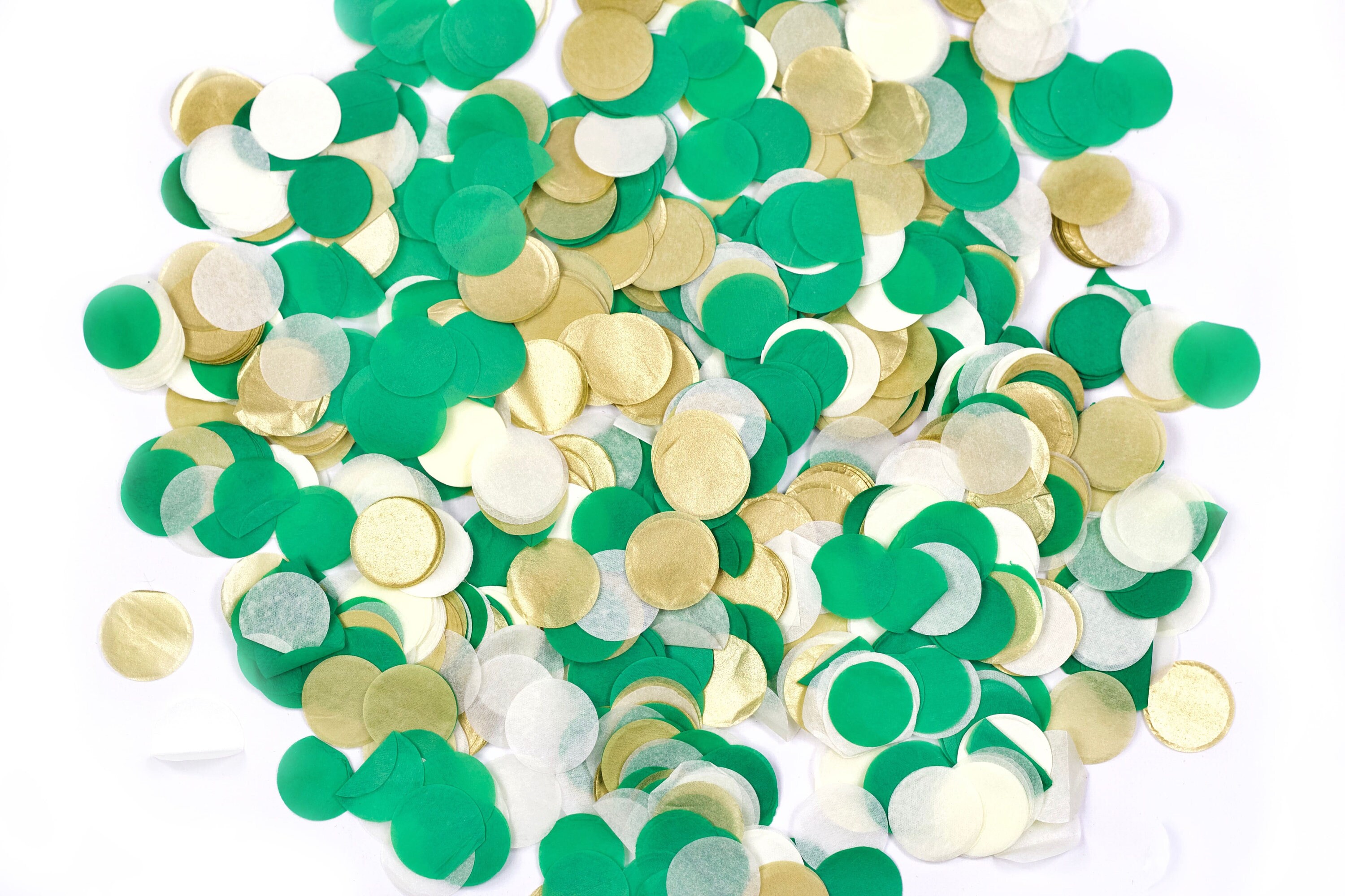 Confetti Pack Green Gold Cream Biodegradable 1 Confetti - Etsy