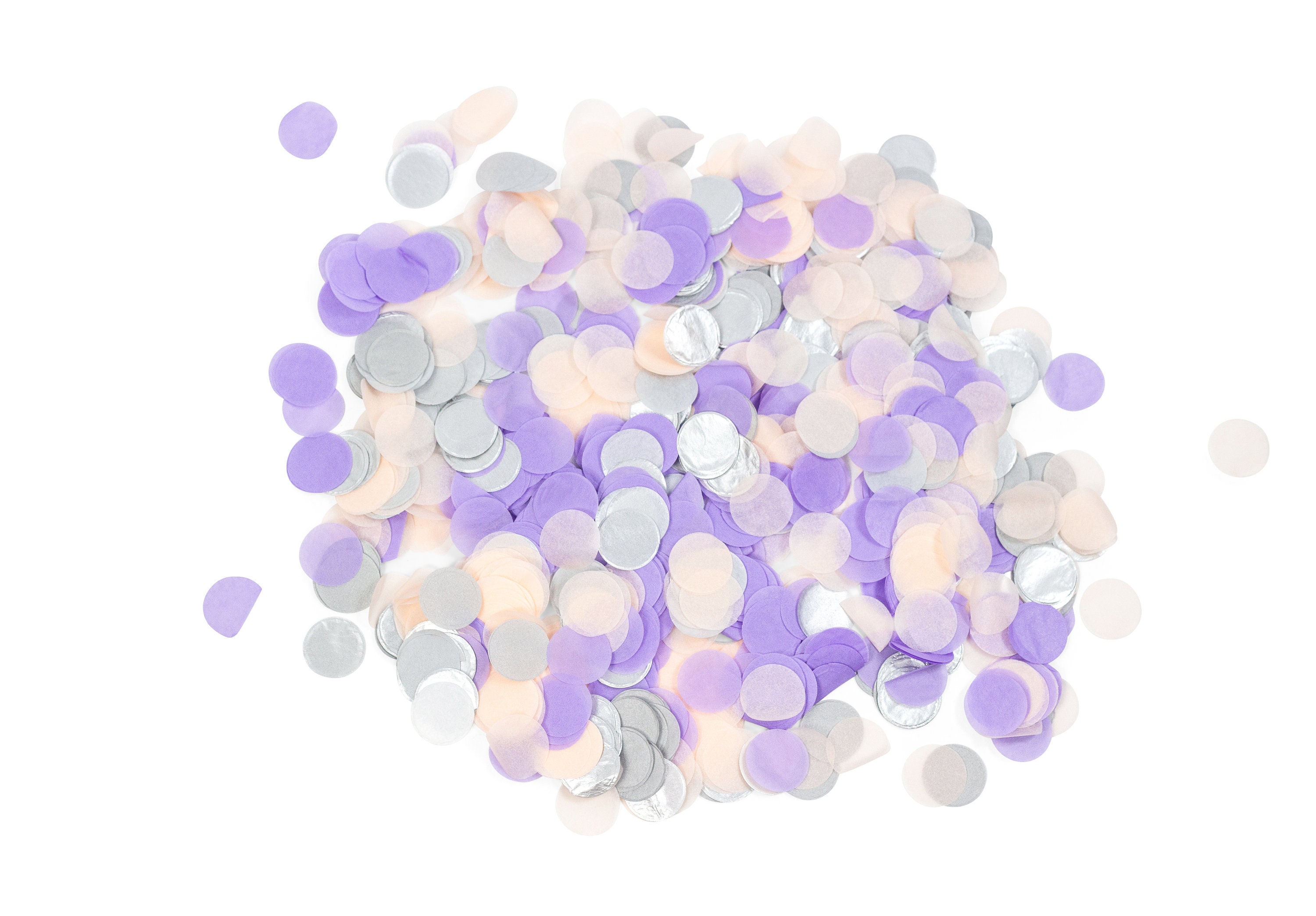 Large Confetti Balloon Lavender Silver Peach Giant Confetti - Etsy