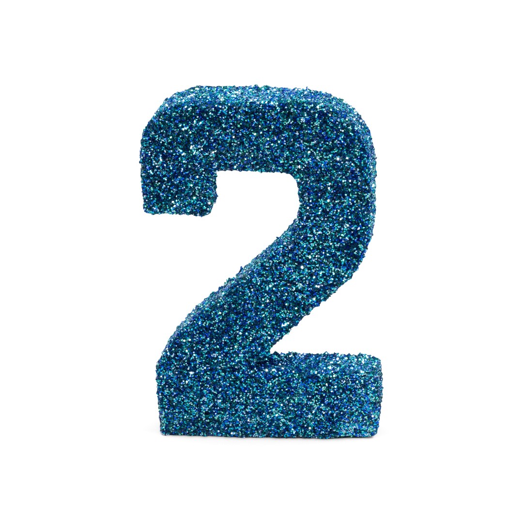 Giant Number 2 Coastal Sparkle 8 2 Smash Cake Prop, Table Deco XL ...