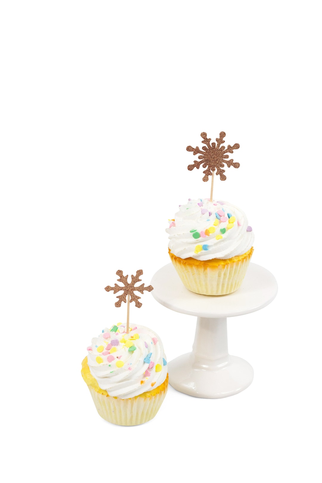 Snowflake Toothpick Toppers Rose Gold Toothpick Topper - Etsy