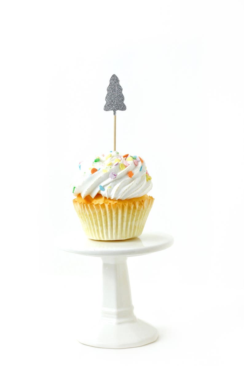 Pine Tree Toothpick Toppers Silver Toothpick Topper - Etsy
