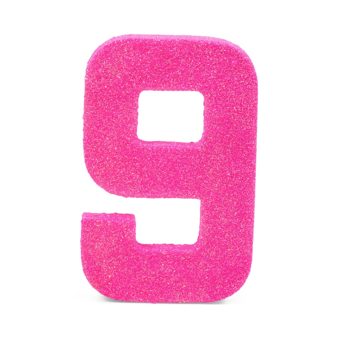 Gigante número 9 rosa choque 8 9 adereço para bolo smash, decoração de ...