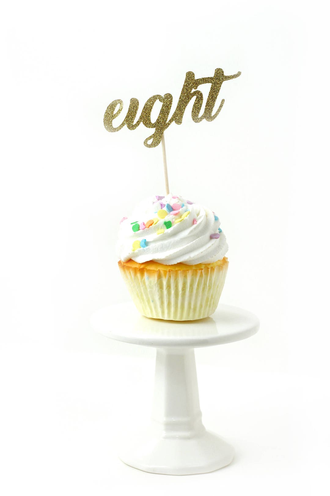 Eight Toothpick Toppers Gold Toothpick Topper Cupcake - Etsy