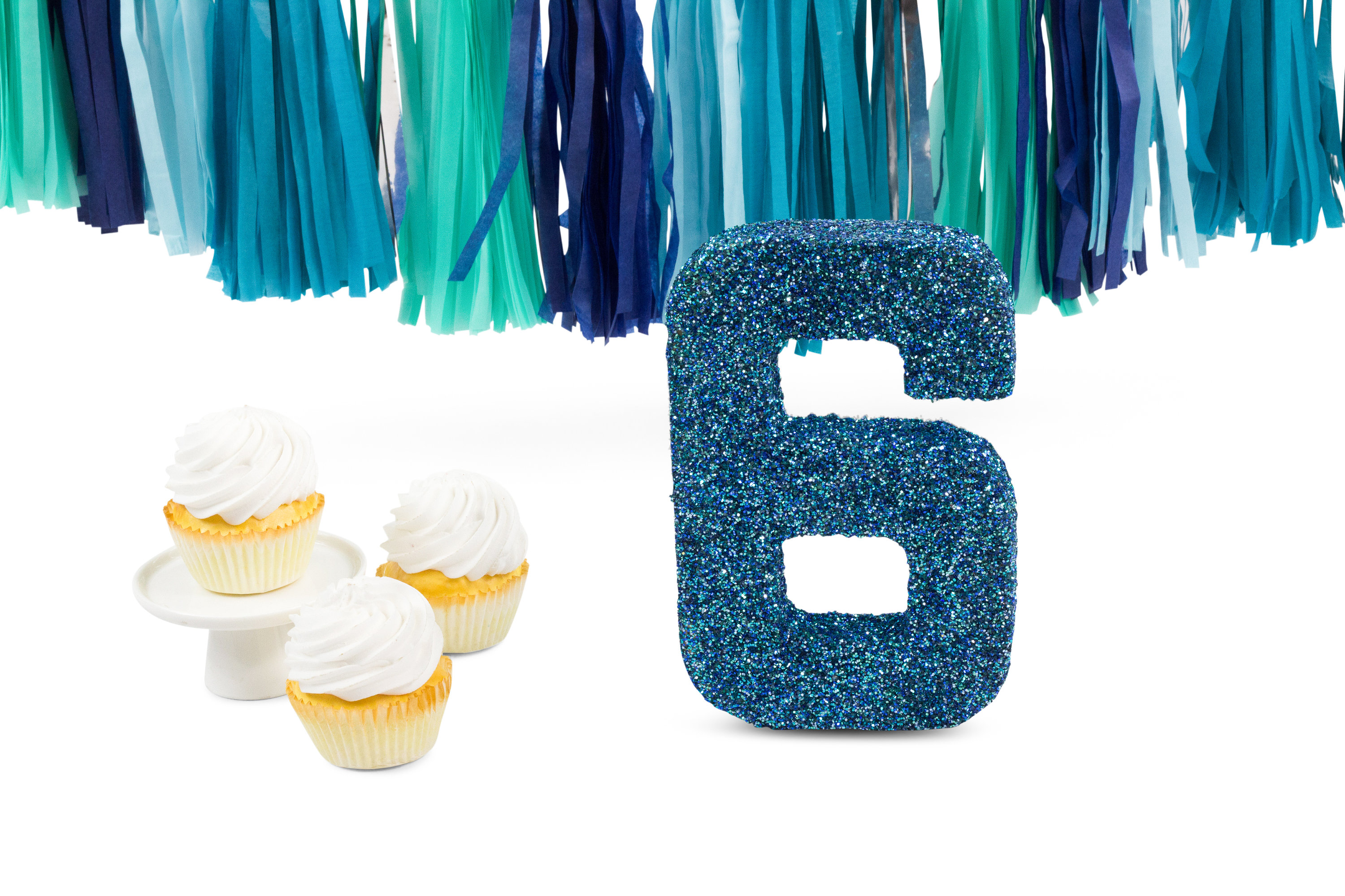 Giant Number 6 Coastal Sparkle 8 6 Smash Cake Prop | Etsy