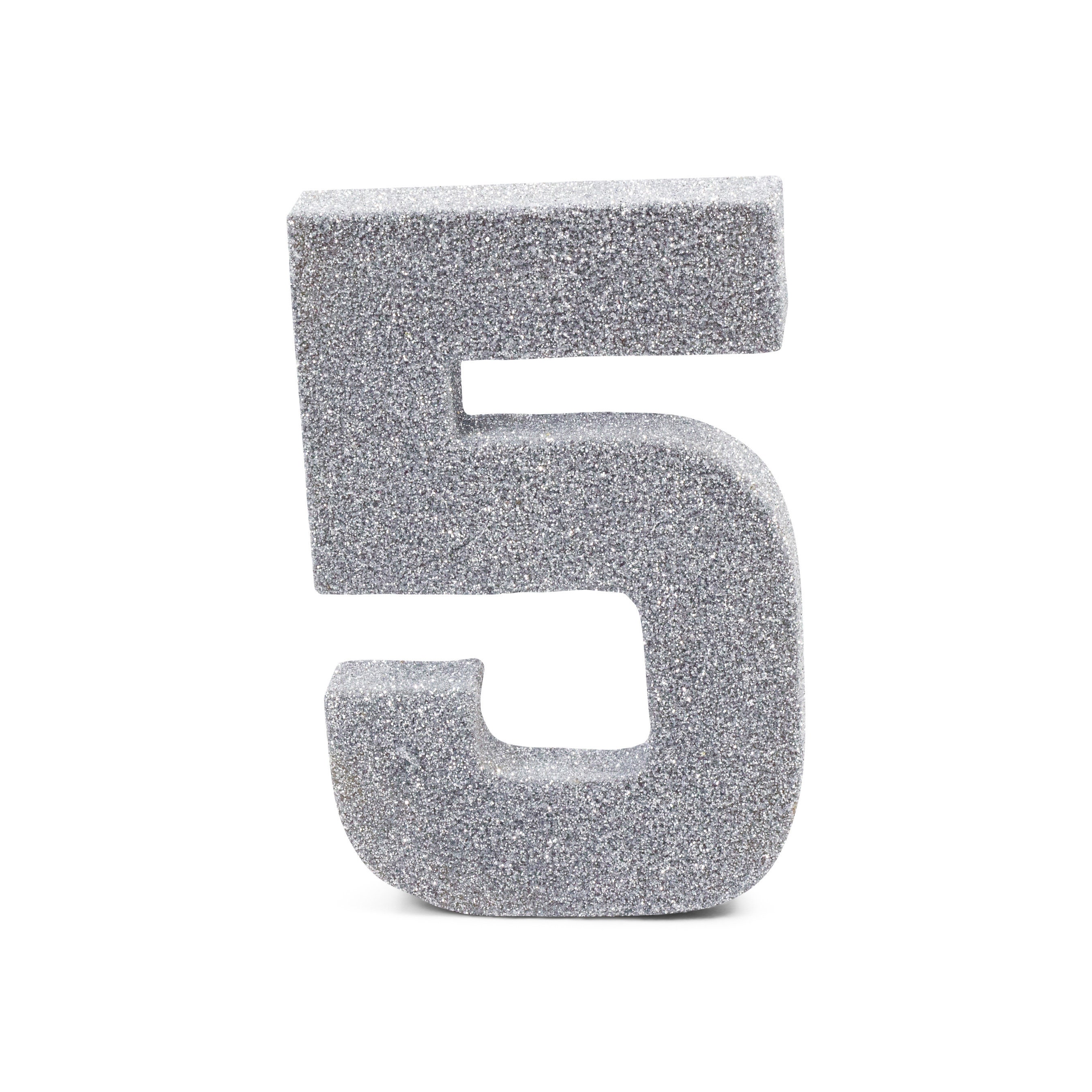 Giant Number 5 Silver Fine 8 5 Smash Cake Prop Table | Etsy