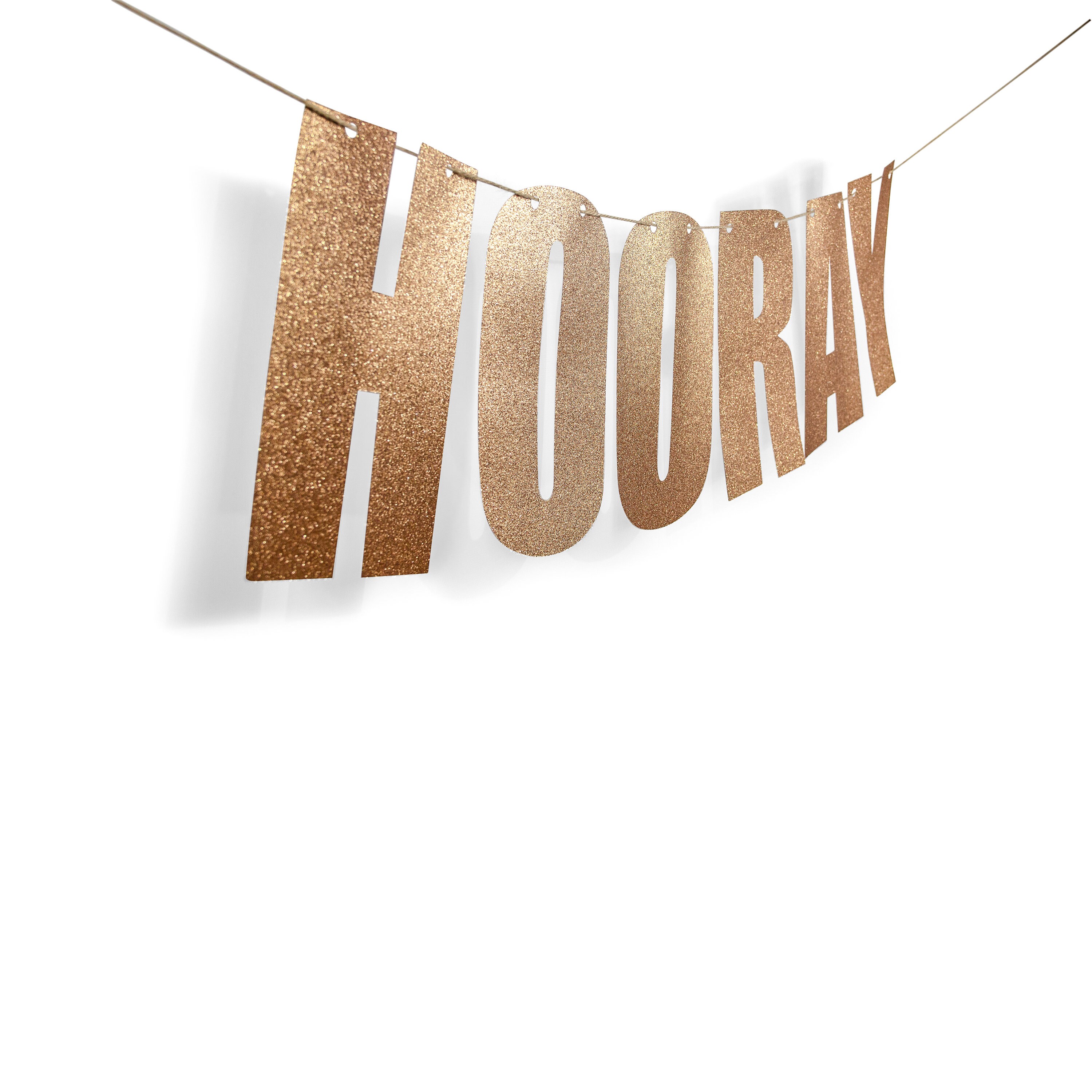 Hooray Banner Rose Gold First Birthday Anniversary - Etsy