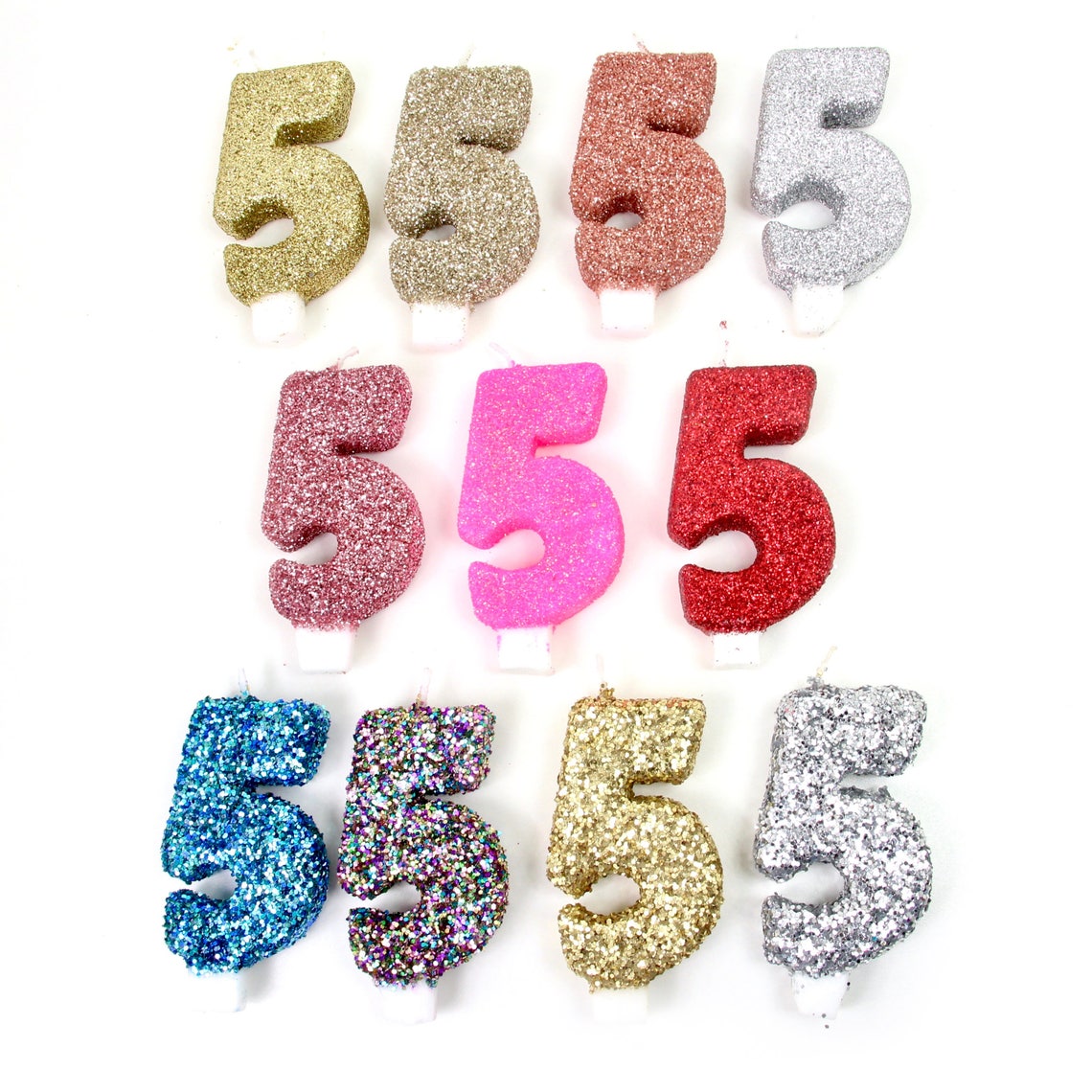 3 Number 5 Candle Hot Pink Five Cake Topper - Etsy