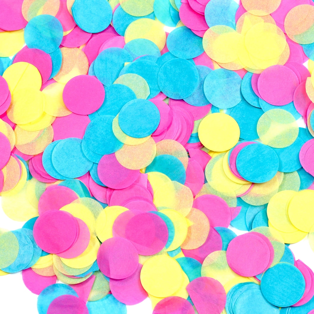 Confetti Pack Blue Yellow Hot Pink Biodegradable 1 Confetti confetti ...