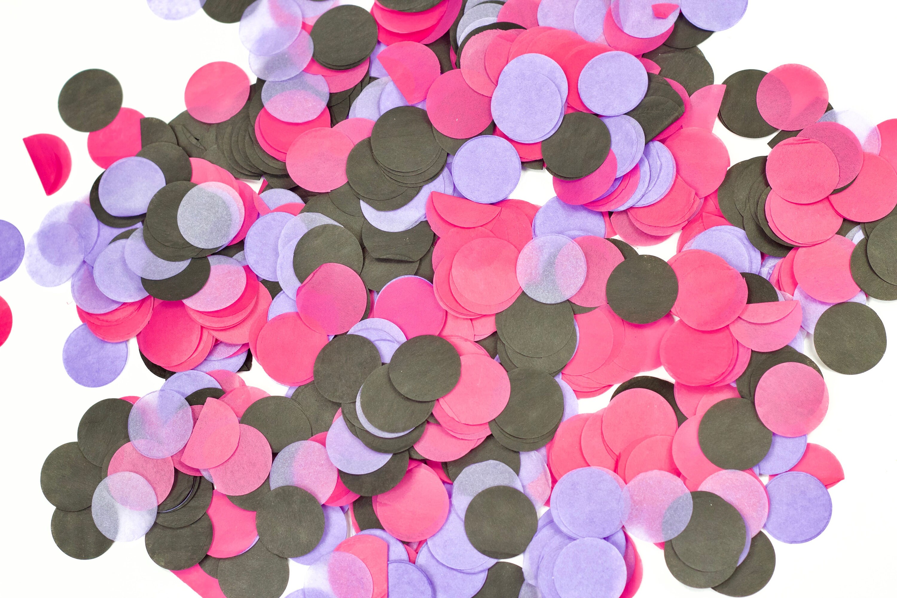 Confetti Pack Black Purple Hot Pink Biodegradable 1 - Etsy