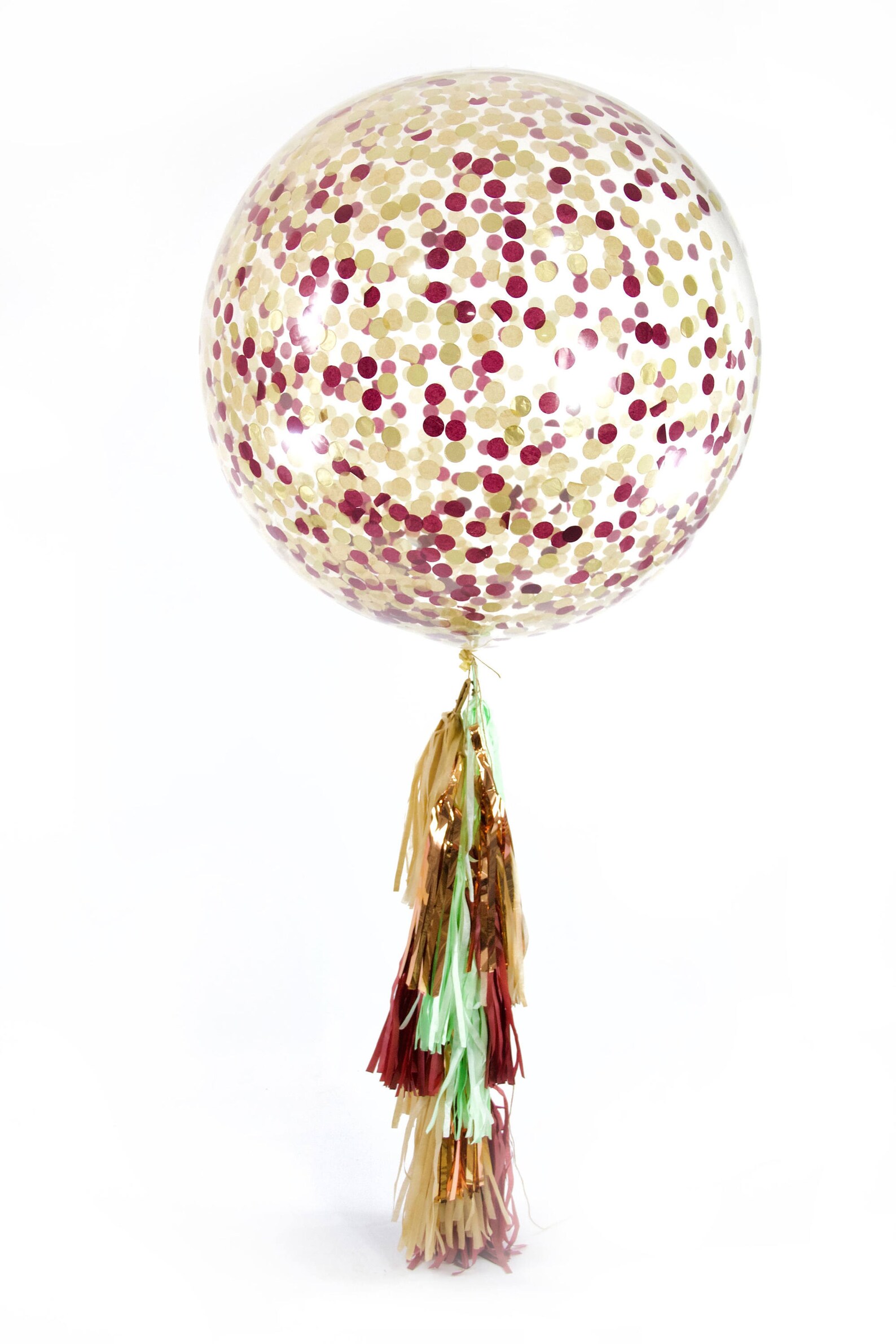 Large Confetti Balloon Burgundy Kraft Brown Cream Giant - Etsy