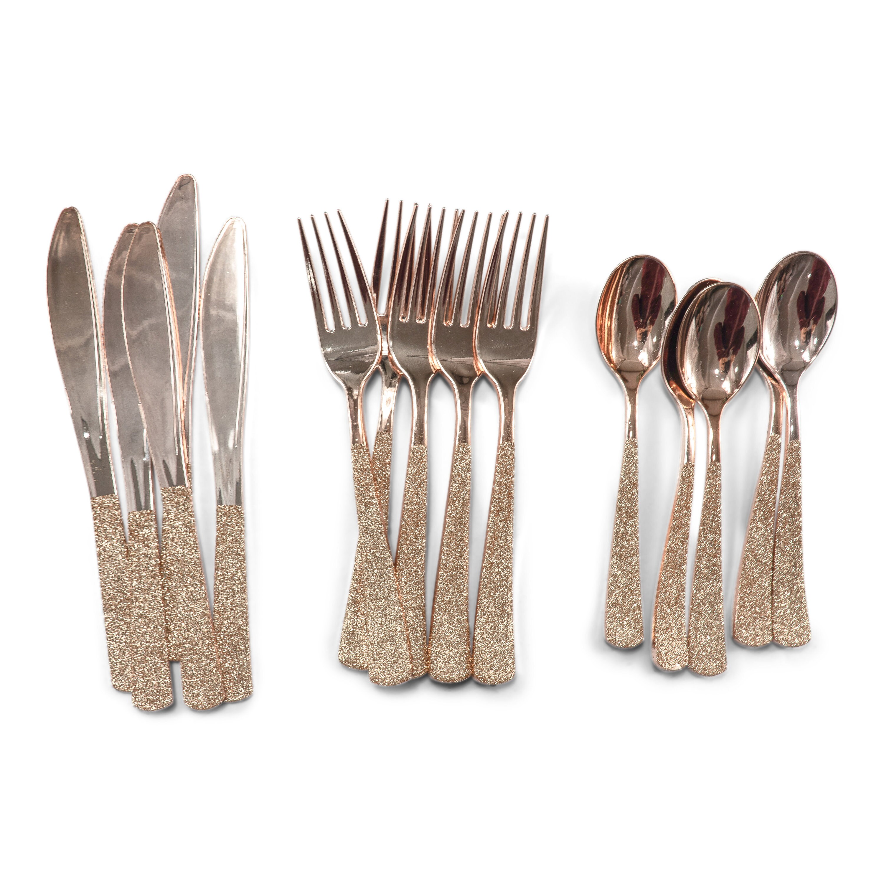 15pc Rose Gold Spoons Rose Gold Glitter Decorative | Etsy