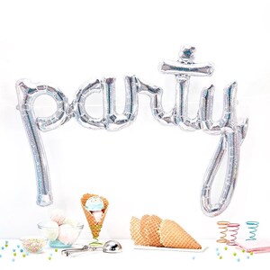 Large party Script Balloon Pink Translucent Balloon 44 XL Balloon Giant ...