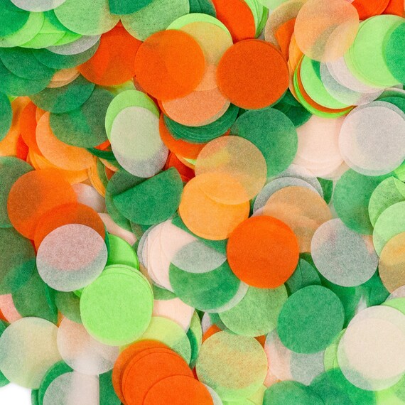 Confetti Pack Peach Orange Green Biodegradable 1 Confetti | Etsy