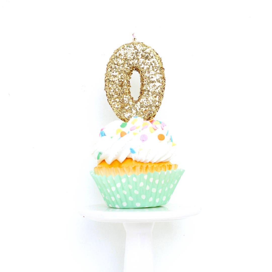 3 Number 0 Candle Gold Zero Cake Topper Gold - Etsy