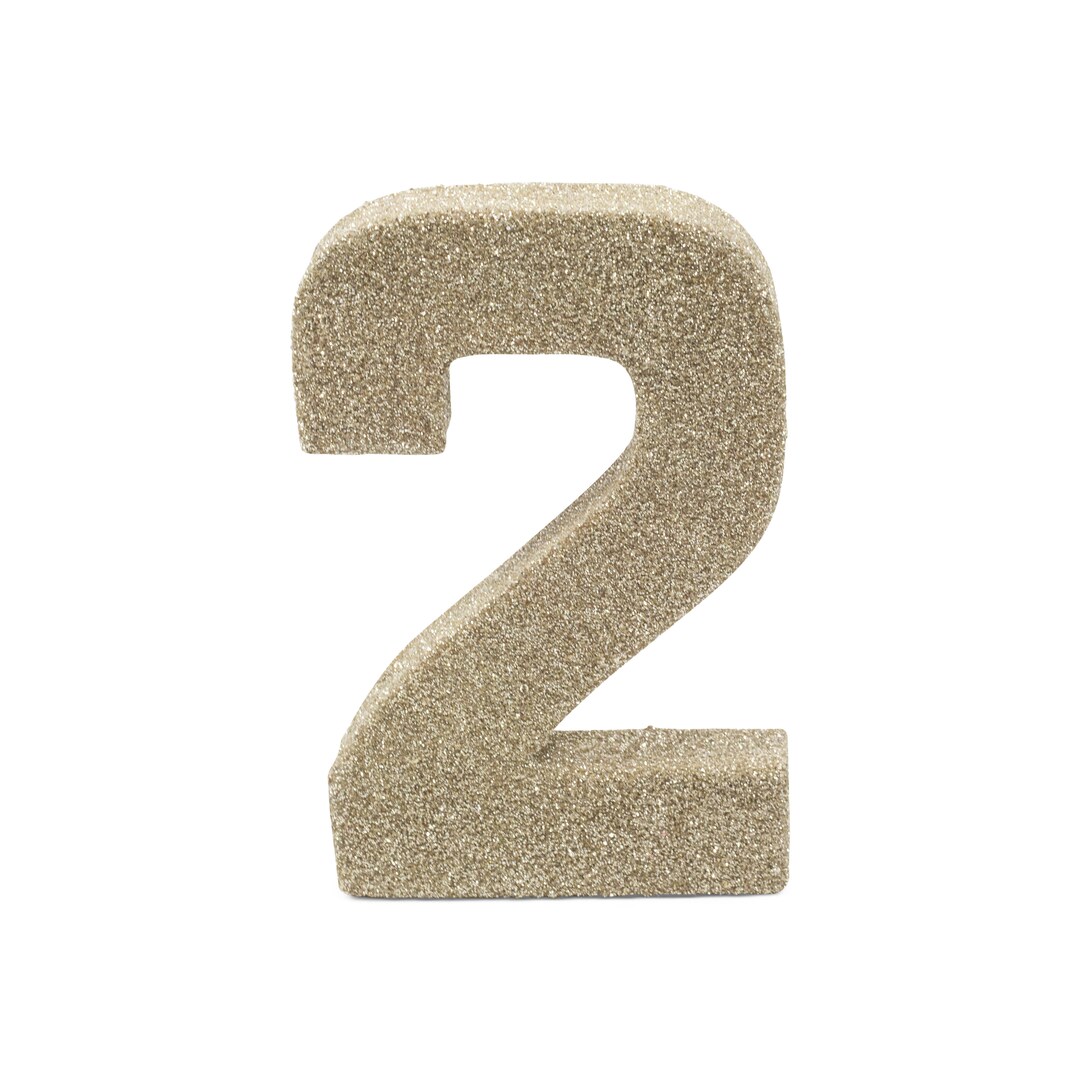 Giant Number 2 White Gold 8 2 Smash Cake Prop, Table Deco, XL Glitter ...