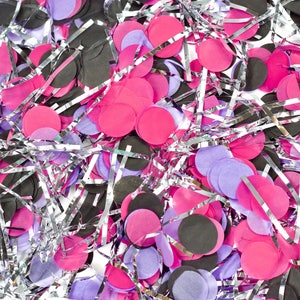 Confetti Pack Black Purple Hot Pink Biodegradable 1 - Etsy
