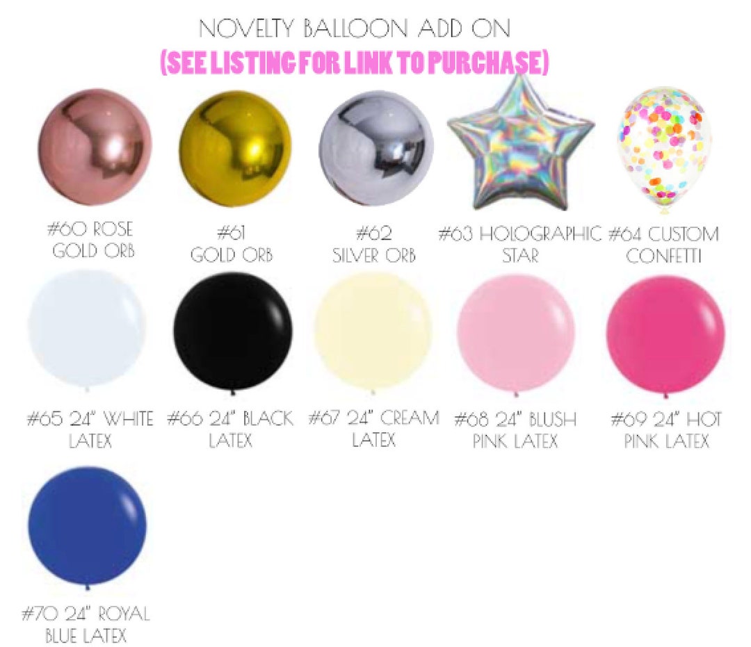 Upgrade Novelty Balloon Add-on Garland Kit Orbs Holographic Stars ...