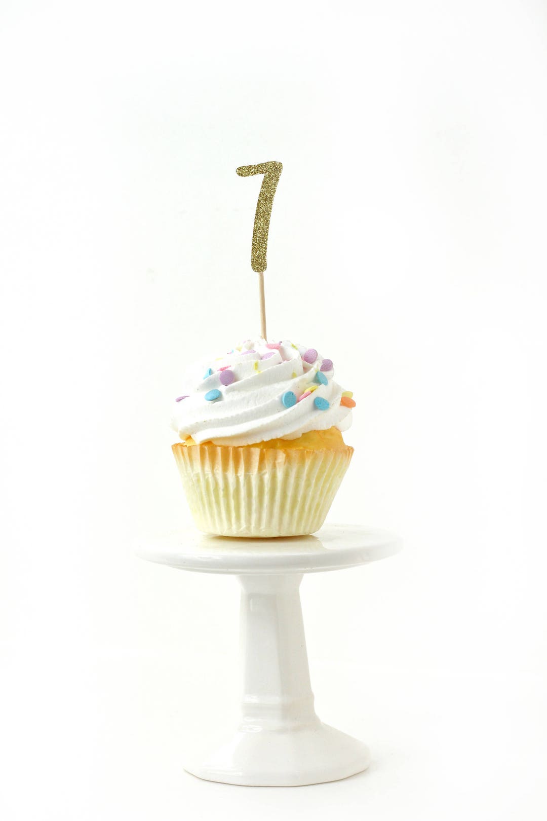 Number 7 Toothpick Toppers Gold Toothpick Topper Cupcake - Etsy