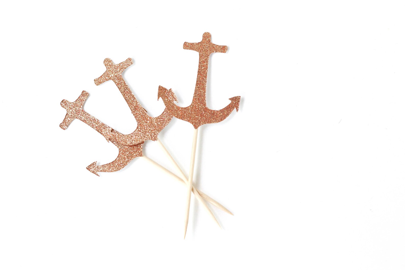 Anchor Toothpick Toppers Rose Gold Silver Gold Toothpick | Etsy
