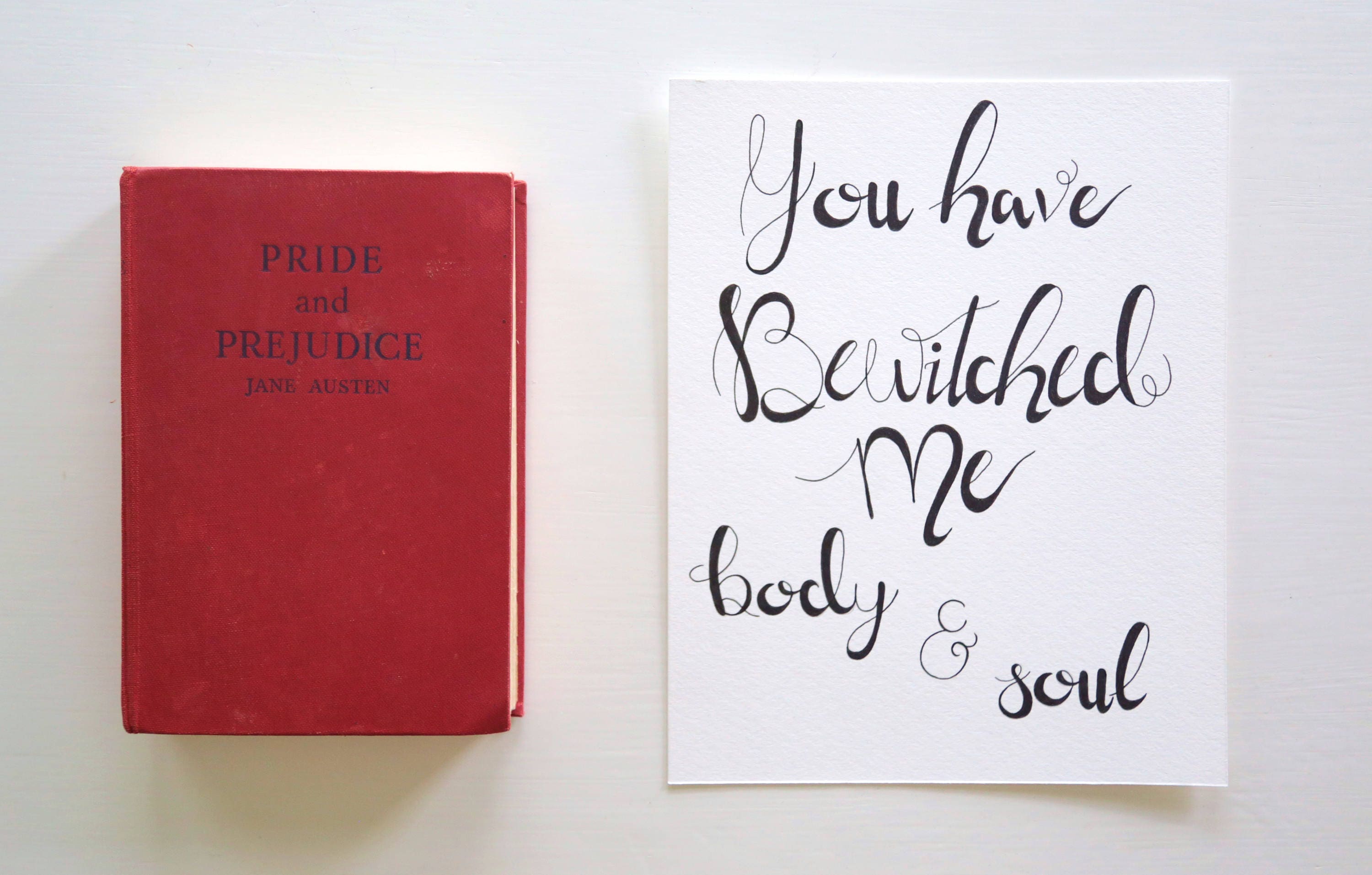 You Have Bewitched Jane Austen Book Gifts Jane Austen Wall Art Mr Darcy ...