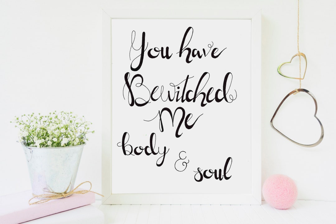 You Have Bewitched Jane Austen Book Gifts Jane Austen Wall Art Mr Darcy ...