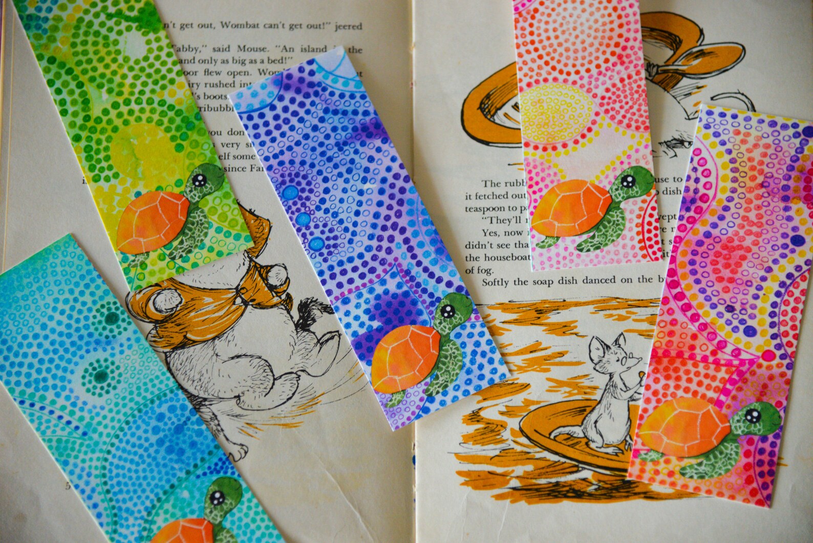 Sea Turtle Bookmark Colorful Australian Book Mark Aboriginal Design - Etsy