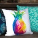 Pineapple Pillows, Tropical Pillow, Pineapple Pillowcase, Housewarming ...