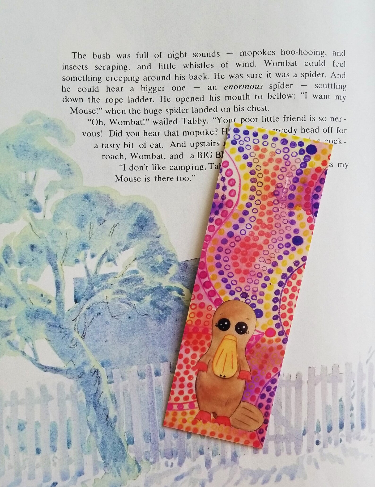 Platypus Bookmark Colorful Australian Book Mark Aboriginal - Etsy Sweden