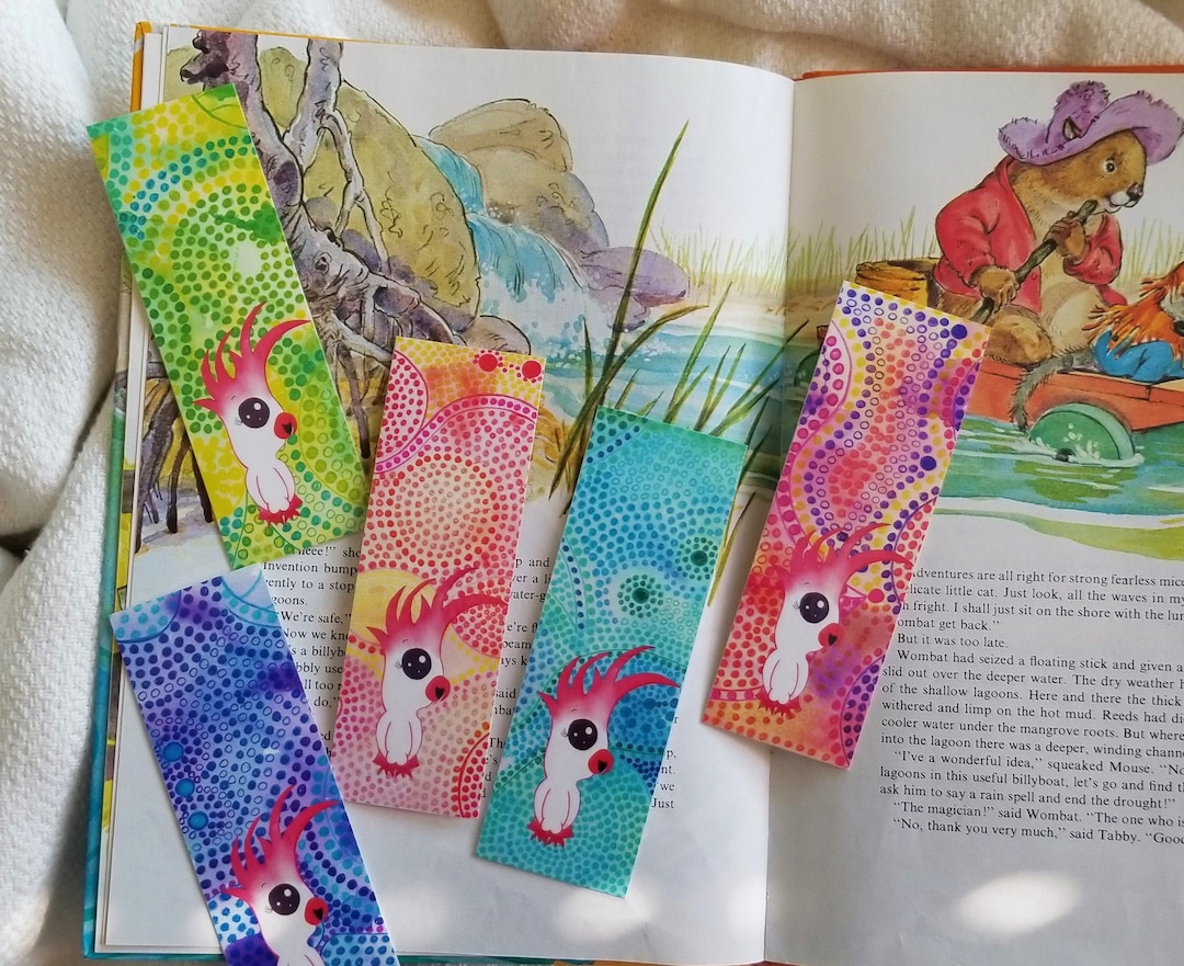 Cockatoo Bookmark Colorful Australian Book Mark Aboriginal Design - Etsy