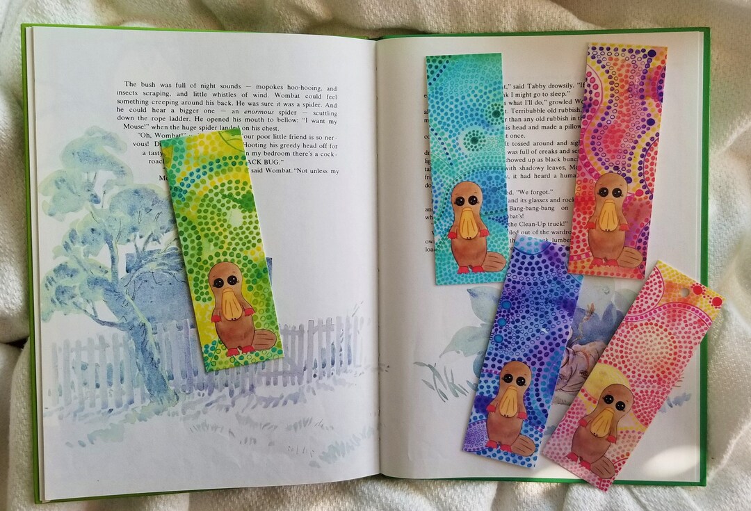 Platypus Bookmark Colorful Australian Book Mark Aboriginal - Etsy Sweden