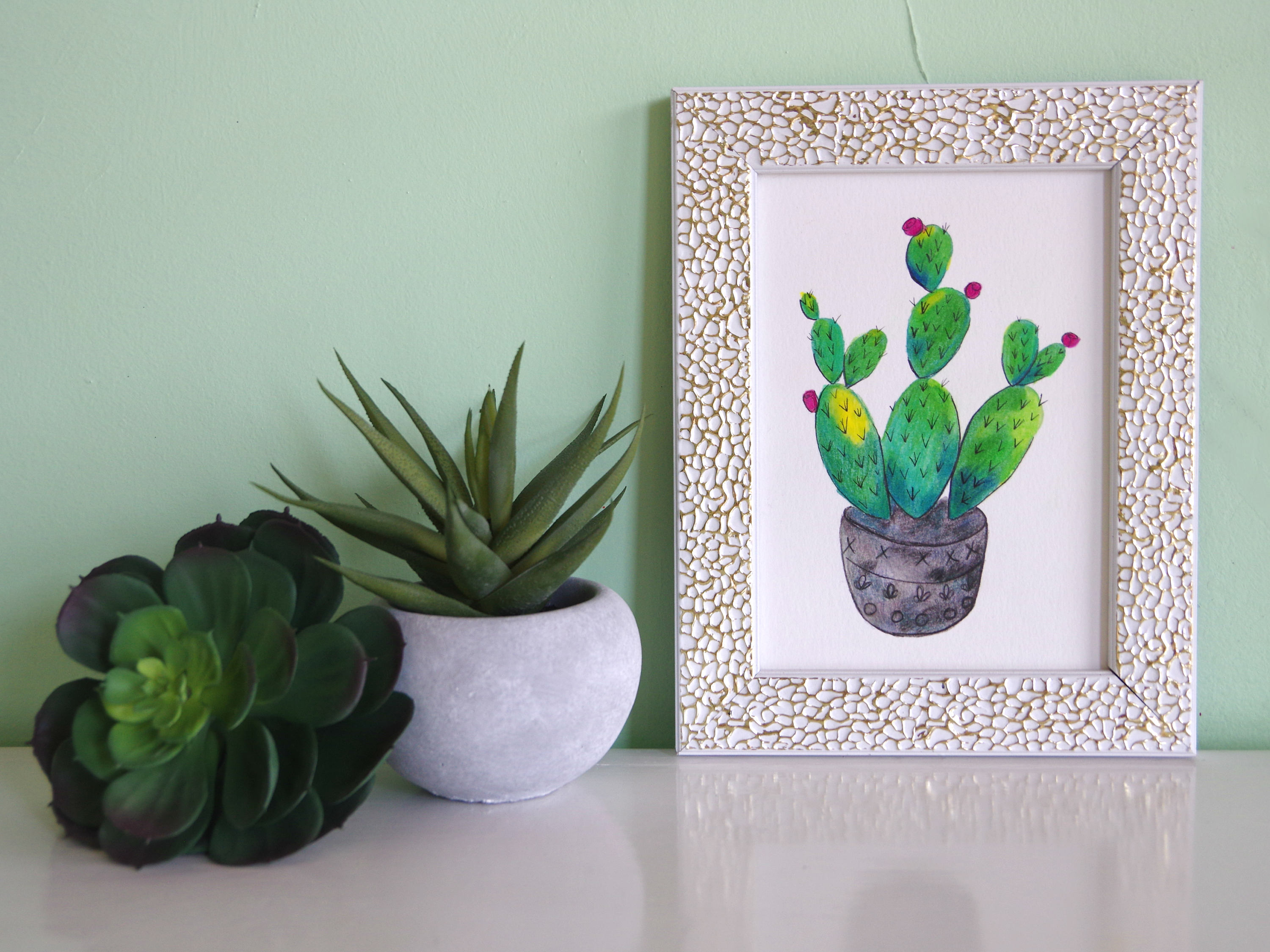 Watercolor Cactus Print Cactus Decor for Nursery Cactus Gift - Etsy