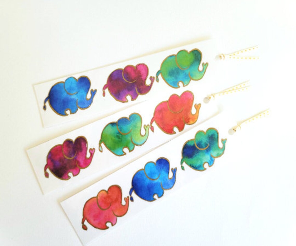 Elephant Bookmark Bibliophile Page Marker Cute Bookmark Designs ...