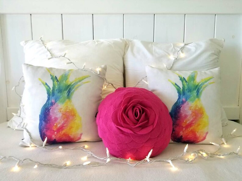 Pineapple Pillows, Tropical Pillow, Pineapple Pillowcase, Housewarming ...