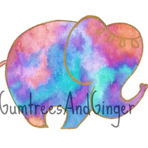 Watercolor Elephant Prints, Set of 3, Safari Nursery Set, Bohemian - Etsy