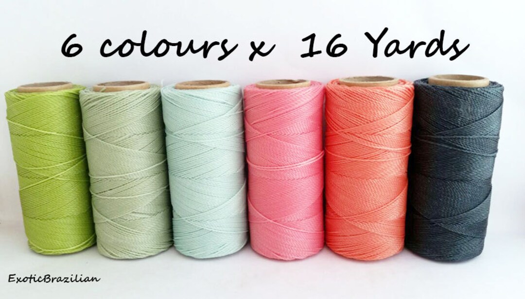 Macrame Cord Set of 6 Colours X 16 Yards Macrame Bracelet - Etsy Canada
