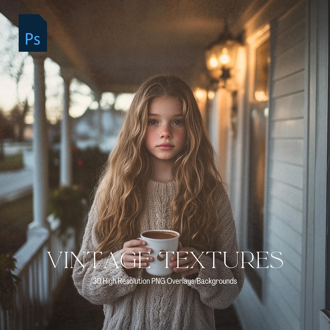 Vintage Portrait Texture Overlays: Muslin Photo Backgrounds (digital ...