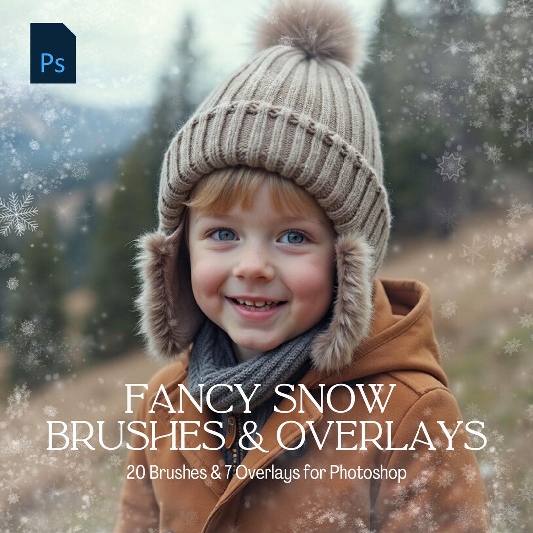 Snowflake Photoshop Brushes and Photo Overlays (digital Download) - Etsy