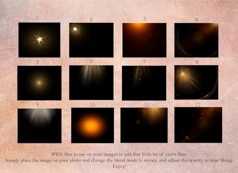 Light Bursts Photo Overlays: Photoshop Effects (digital Download) - Etsy