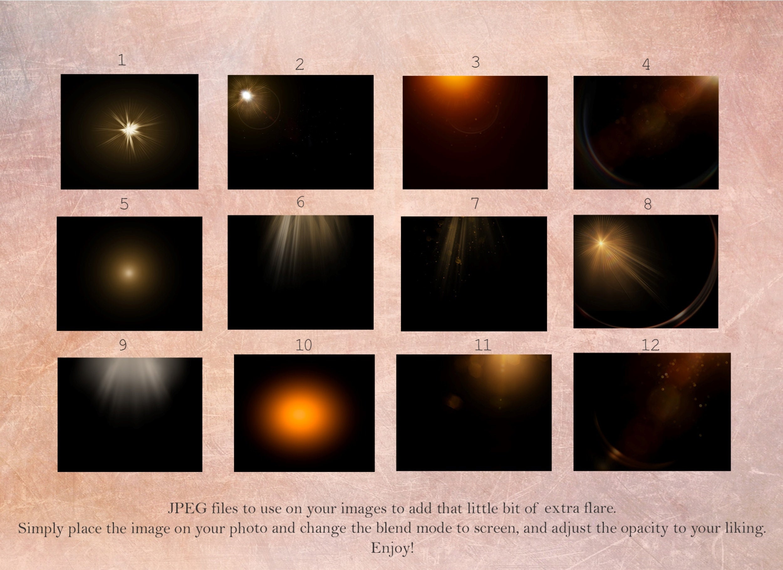 Light Bursts Photo Overlays: Photoshop Effects (digital Download) - Etsy
