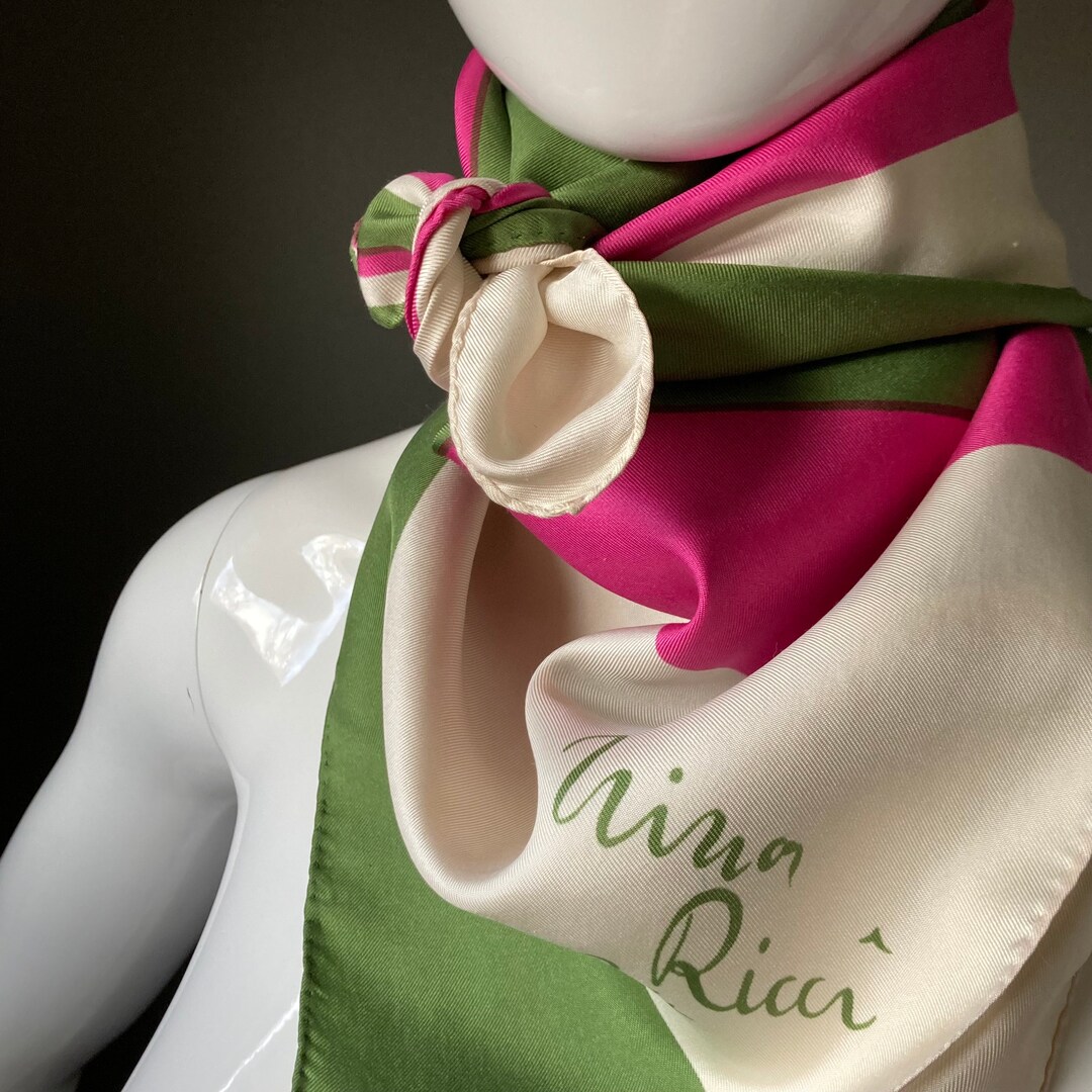 Nina Ricci / Paris / Abstract / Monogram / Signature / Fuchsia Pink ...