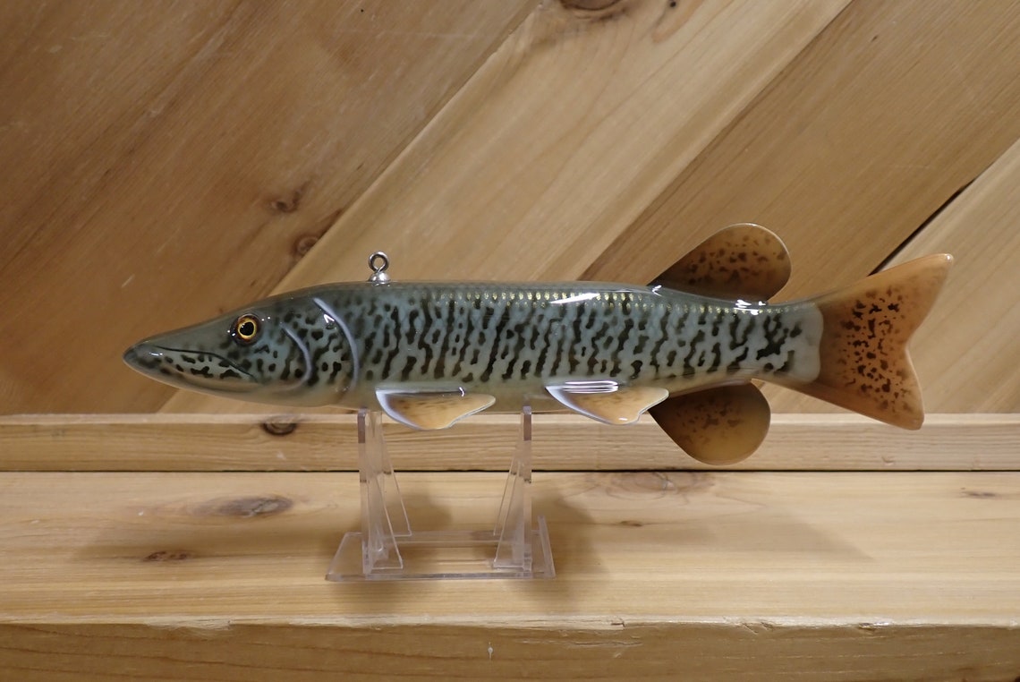 Tiger Musky Fish Spearing Decoy - Etsy