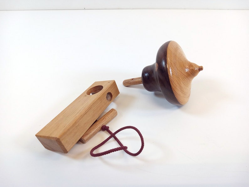 Wooden Spinning Top - Handmade Wooden Toy - Etsy